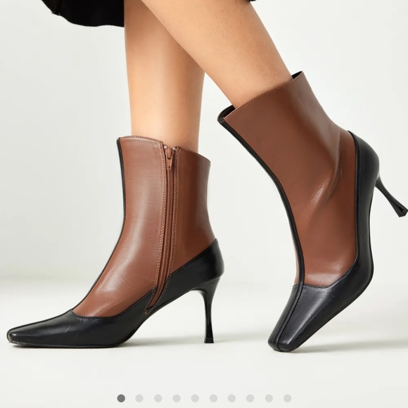 Cider | Shoes | Faux Leather Contrasting Bootie | Poshmark